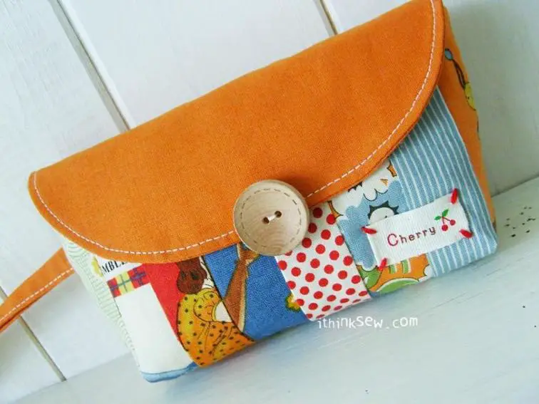 Colorful Clutch Purse - Free Pattern - Sewing With Scraps