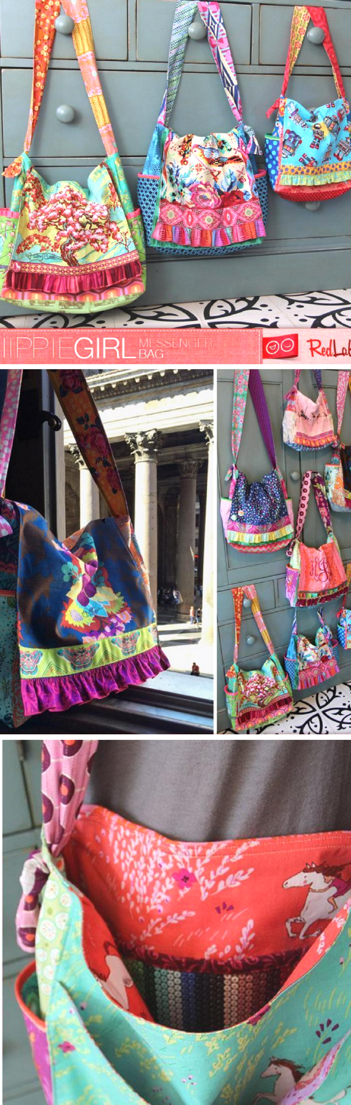 Scrappy Messenger Bag - Sewing With Scraps