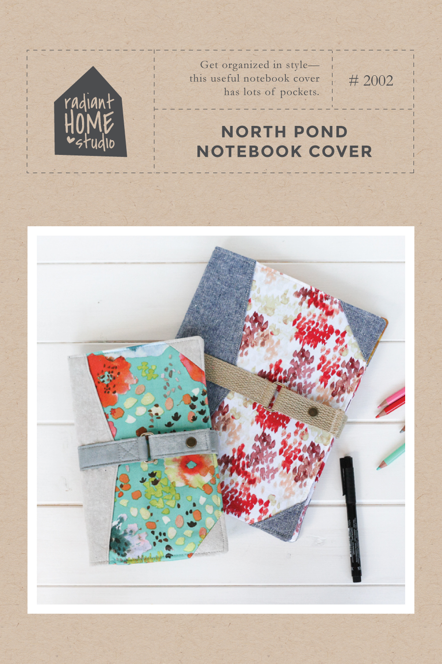 Notebook Cover Sewing Pattern - Sewing With Scraps