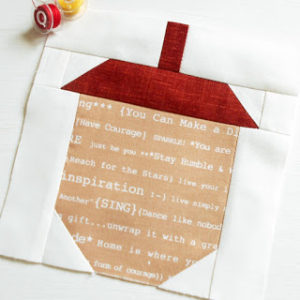 Scrappy Acorn Block - Sewing With Scraps