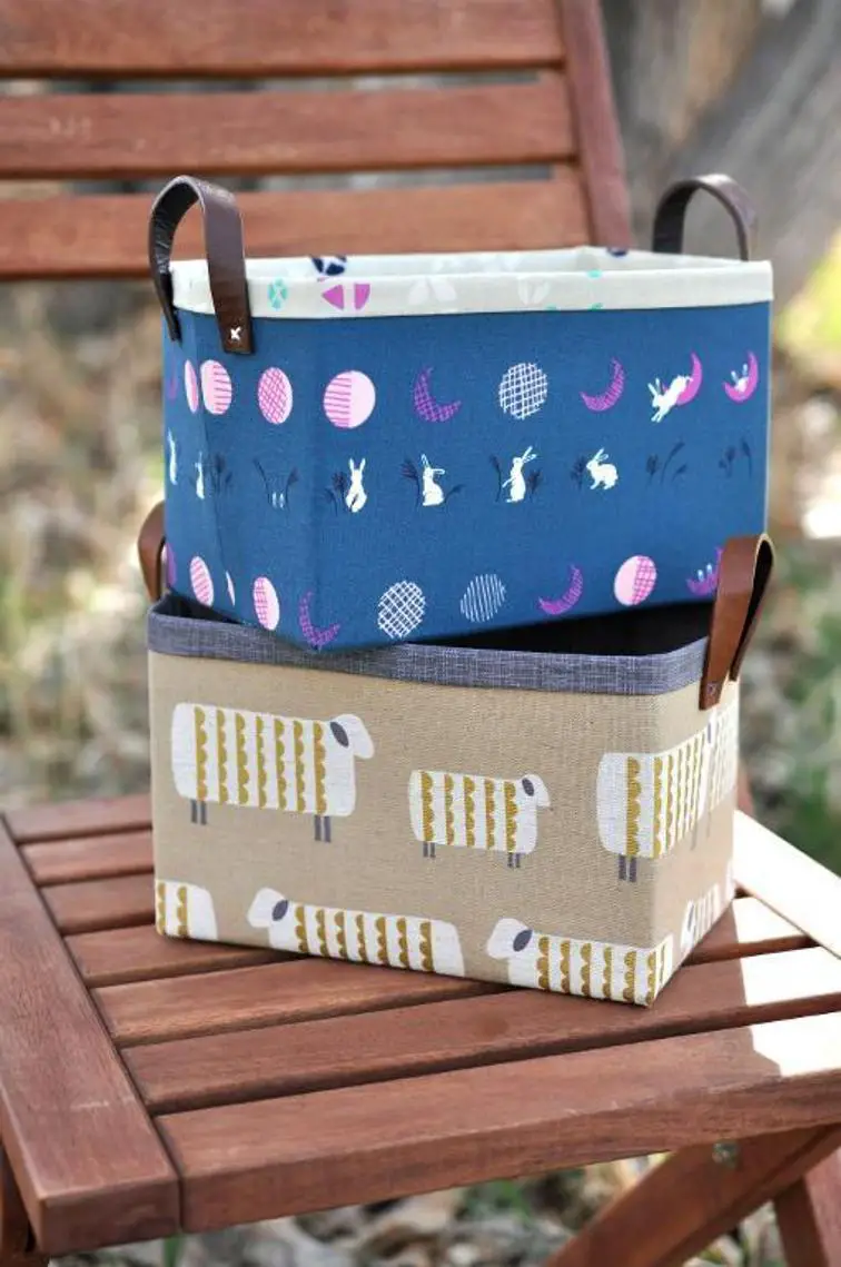 Sturdy Fabric Baskets - Sewing With Scraps