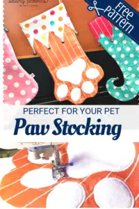 Free Paw Stocking Pattern - Sewing With Scraps