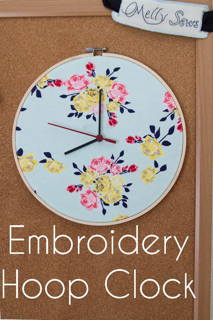 Embroidery Hoop Clock - Sewing With Scraps