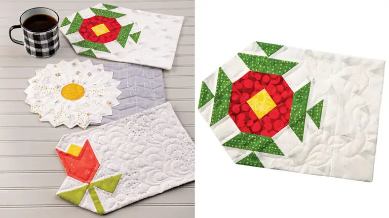 Floral Mug Rug Video Class - Sewing With Scraps