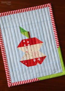 Patchwork Apple Mini Quilt Pattern - Sewing With Scraps