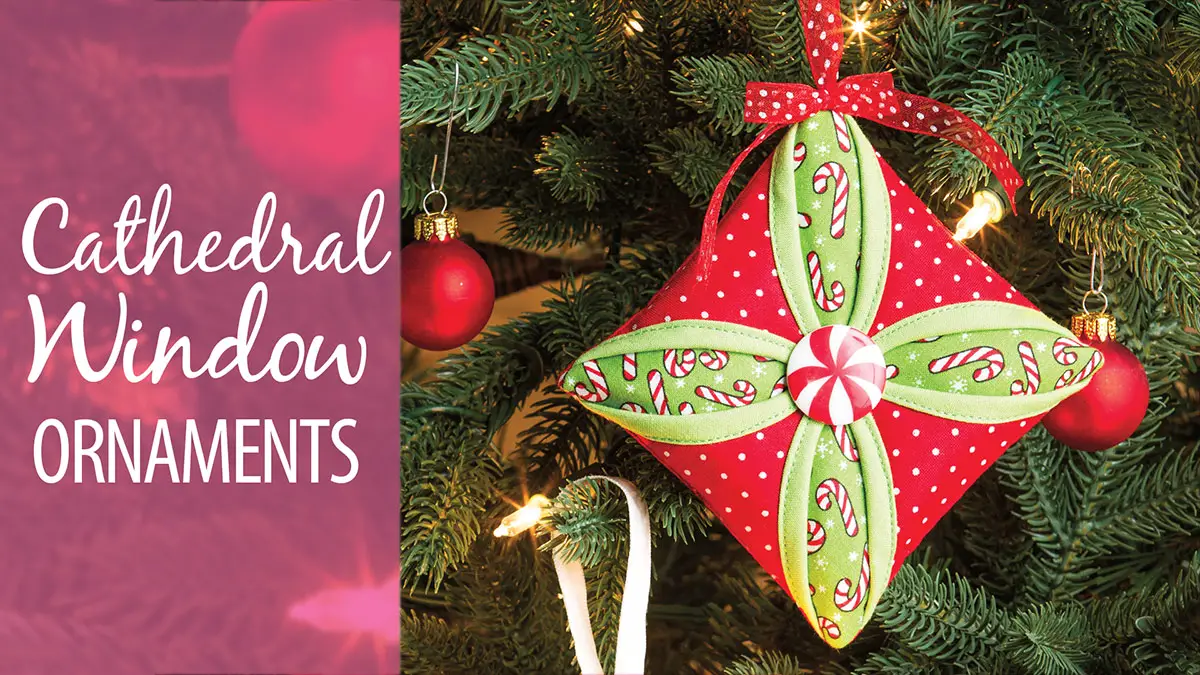 Cathedral Window Ornaments Video Class - Sewing With Scraps
