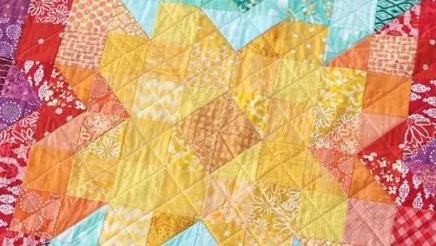 Scrappy Friendly Baby Quilt | Free Pattern - Sewing With Scraps