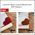 Leather Heart Corner Bookmark - Sewing With Scraps