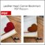 Leather Heart Corner Bookmark - Sewing With Scraps