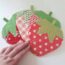 Quilted Strawberry Coaster Pattern - Sewing With Scraps