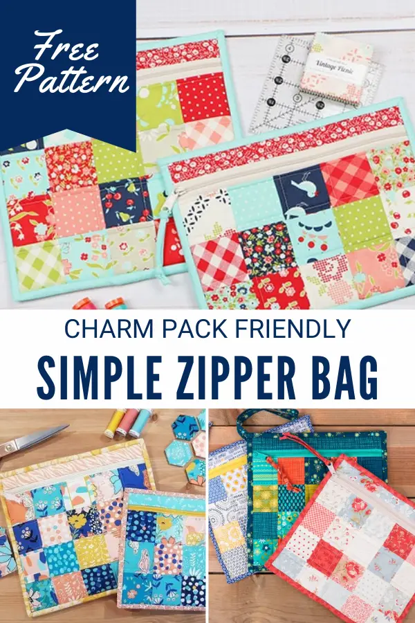 Simple Zipper Bag Free Tutorial - Sewing With Scraps