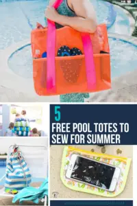 5 Pool Tote Free Sewing Patterns - Sewing With Scraps