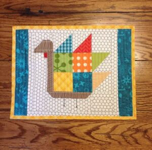 Tom Turkey Placemat and Quilt Block - Sewing With Scraps
