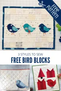Bird Block 3 Ways - Sewing With Scraps