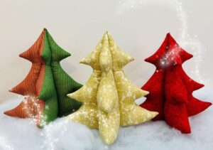 Free Festive Fabric Trees Pattern - Sewing With Scraps