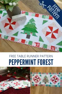 Peppermint Forest Table Runner - Free Pattern - Sewing With Scraps
