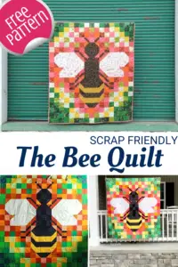 The Bee Quilt Free Sewing Pattern - Sewing With Scraps